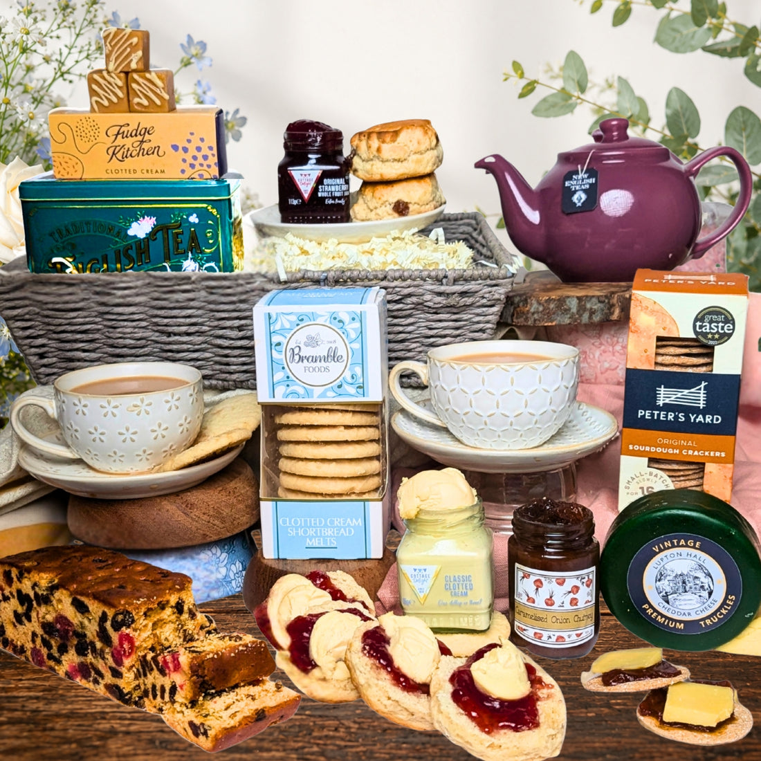 Cream Tea Hamper with Scones Gift | Free UK Delivery – Cheese Hamper