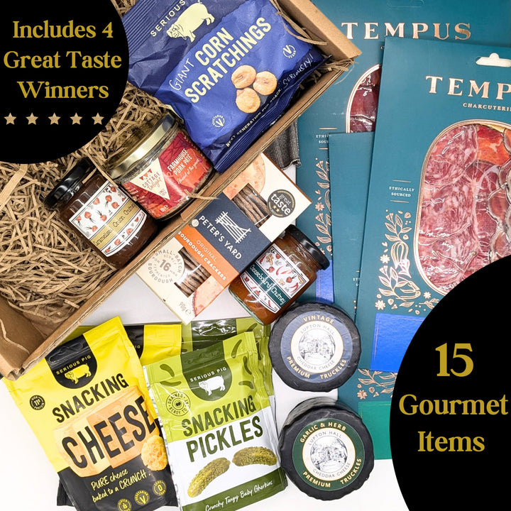 Cheese and Chocolate Hamper | 5 Cheeses, 2 Chocolates, 2 Chutneys & Cr ...